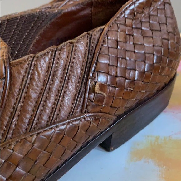 Cole Haan | Shoes | Vintage Narrow Cole Hans Leather Woven Flats 7 ...